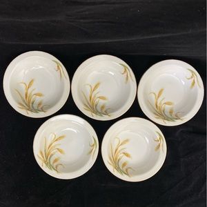 Puritan | Dining | Vintage Set Of 5 Puritan China Wheat Pattern Rimmed ...